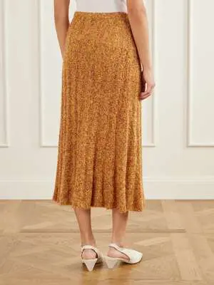 Proenza Schouler Joelle Cable-knit Mohair-blend Maxi Skirt - Mustard
