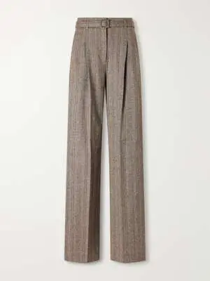Ralph Lauren Wool And Cotton-blend Wide-leg Pants