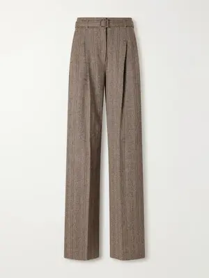 Ralph Lauren Wool And Cotton-blend Wide-leg Pants