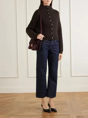 Khaite Marjorie Cashmere Cardigan - Brown