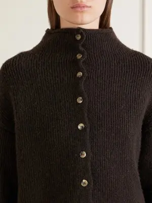Khaite Marjorie Cashmere Cardigan - Brown