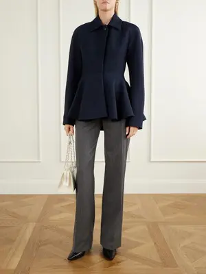 Stella McCartney Crepe Peplum Jacket - Blue