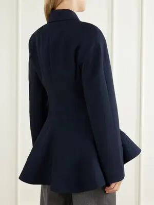 Stella McCartney Crepe Peplum Jacket - Blue