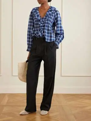 DÔEN Olivia Poplin Wide-leg Pants