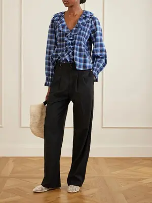 DÔEN Olivia Poplin Wide-leg Pants