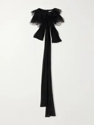 Khaite Chantilly Lace Collar - Black