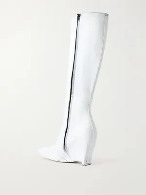 MAISON MARGIELA Heel-less Painted Leather Knee-high Boots