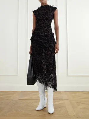 MAISON MARGIELA Heel-less Painted Leather Knee-high Boots