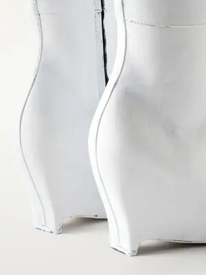MAISON MARGIELA Heel-less Painted Leather Knee-high Boots