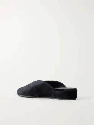ANCIENT GREEK SANDALS Velvet Wedge Mules