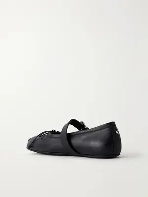 ANN DEMEULEMEESTER Zoey Leather Ballet Flats - Black