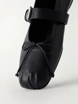 ANN DEMEULEMEESTER Zoey Leather Ballet Flats - Black