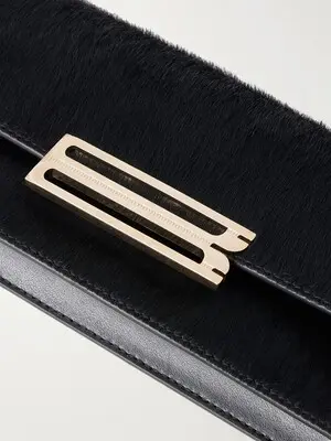 Victoria Beckham Dorian East-west Calf Hair Clutch - Black