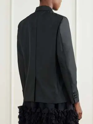 Comme Des Garçons Floral-appliquéd Twill Jacket
