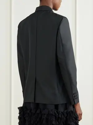 Comme Des Garçons Floral-appliquéd Twill Jacket