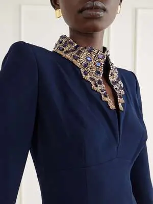 Jenny Packham Nyota Crystal-embellished Crepe Gown