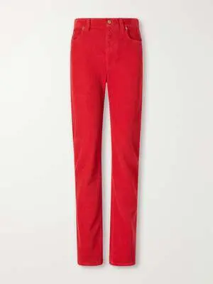 Versace Cotton-corduroy Straight-leg Pants