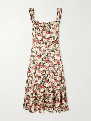 DÔEN Donielle Floral-print Silk Mini Dress - Multi
