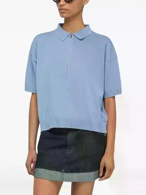 SEMICOUTURE Quarter-zip Short-sleeve Sweater