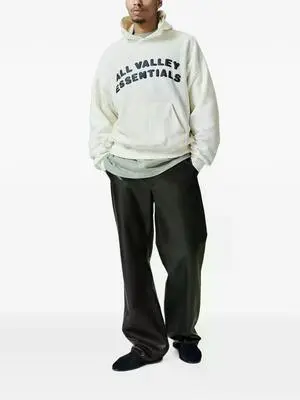 ESSENTIALS Logo-print Pouch-pocket Hoodie