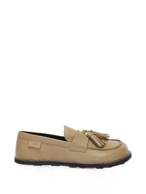Moschino Tassel Leather Loafers - Neutrals