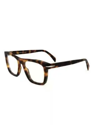 DB EYEWEAR BY DAVID BECKHAM Tortoise-shell Square Frame Glasses - Brown