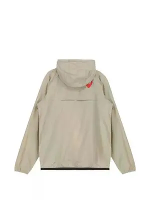 Play Comme Des Garcon X K-way Logo-patch Windbreaker Hoodie - Neutrals
