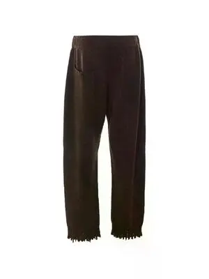 UMA WANG Drawstring-waist Frayed-edge Trousers