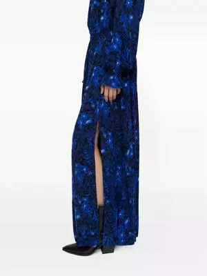 Zadig&Voltaire Rayado Smooth Night Flowers Maxi Dress