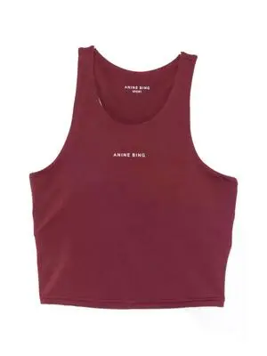 ANINE BING Elina Logo-print Racerback Top