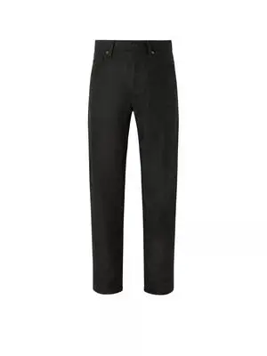 Zegna Dark Wool And Cashmere Roccia Pants - Grey