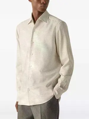 Zegna Check-pattern Silk Shirt