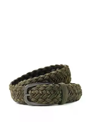 Zegna Dark-olive- Nubuck Belt - Green