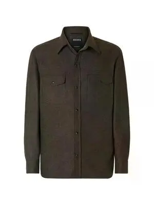 Zegna Oasi Cashmere Overshirt - Brown