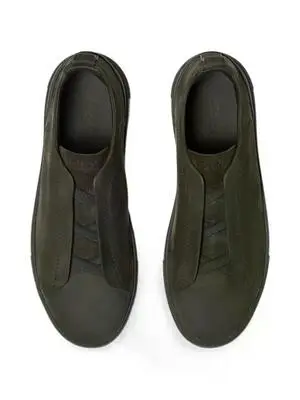 Zegna Dark Olive Triple Stitch™ Secondskin Sneakers - Green