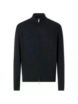 Zegna Trofeo 15milmil15 Wool Full Zip Cardigan - Blue