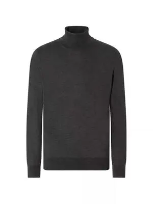 Zegna Dark Mélange Cashseta Turtleneck Sweater - Grey