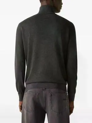 Zegna Dark Mélange Cashseta Turtleneck Sweater