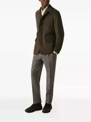 Zegna Light Taupe Wool And Cashmere Pants