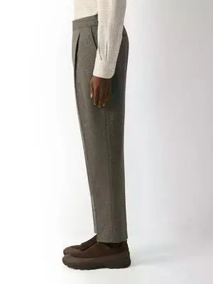 Zegna Light Taupe Wool And Cashmere Pants