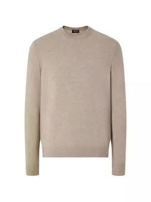 Zegna Light Taupe Oasi Cashmere Crewneck - Neutrals