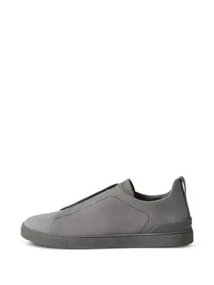 Zegna Mélange Triple Stitch Secondskin Sneakers - Grey