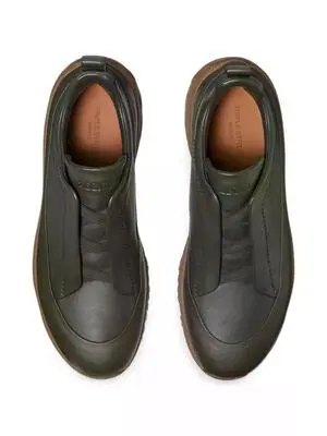Zegna Dark Olive Triple Stitch™ Monte Secondskin Sneakers