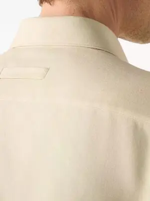 Zegna Cream White Cashco Shirt