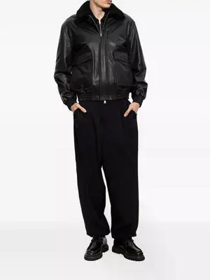 ARMA Bari Faux-fur-collar Leather Jacket