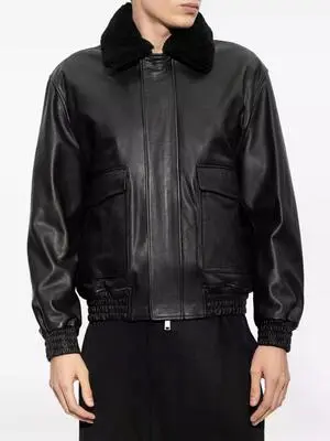 ARMA Bari Faux-fur-collar Leather Jacket