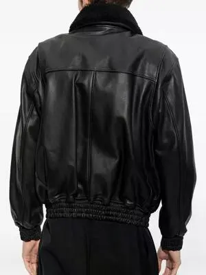 ARMA Bari Faux-fur-collar Leather Jacket