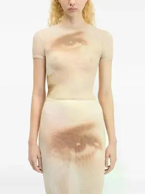 JEAN PAUL GAULTIER Graphic-print T-shirt - Neutrals