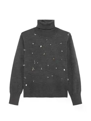 Alpha Studio Crystal-embellished Roll-neck Sweater
