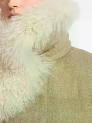 YVES SALOMON Shearling-collar Padded Coat
